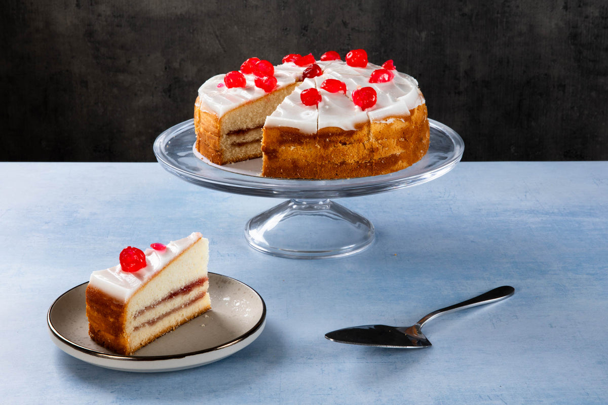 Cherry Bakewell Cake, 14 portions – Love Handmade Cakes